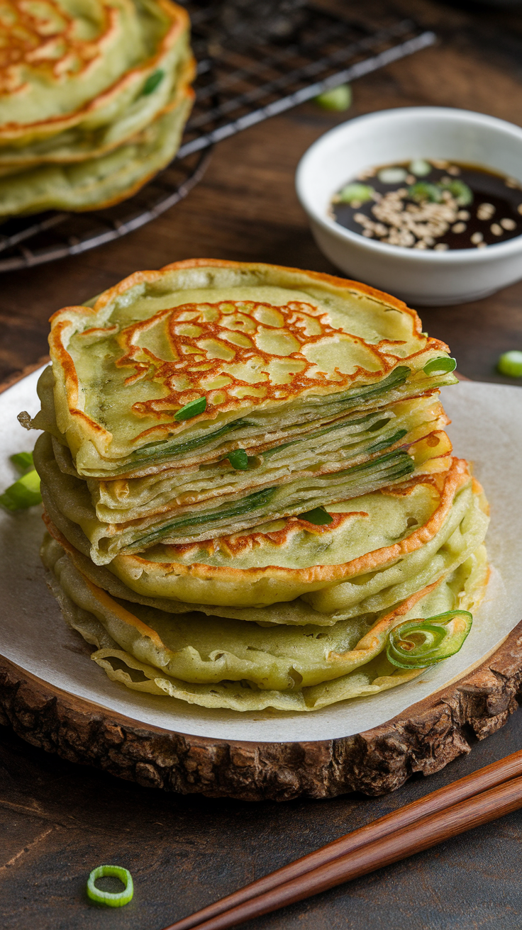 Taiwanese Green Onion Pancake - Two Forkin Foodies